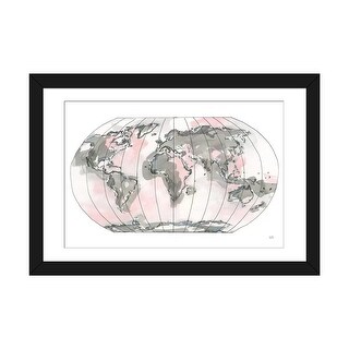 iCanvas "World Map Blush v2" by Chris Paschke - Bed Bath & Beyond ...