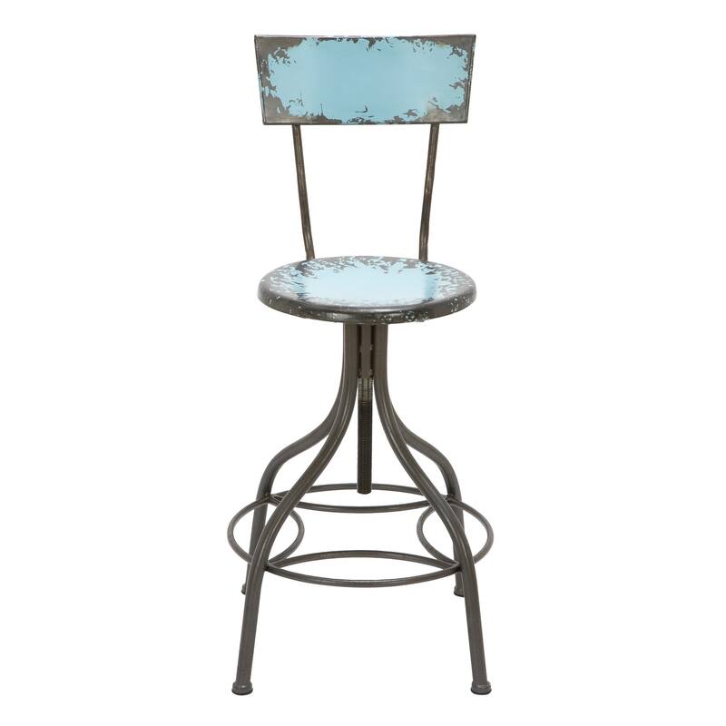 Old Look Baby Blue Bar Chair With Adjustable Seat - On Sale - Overstock ...