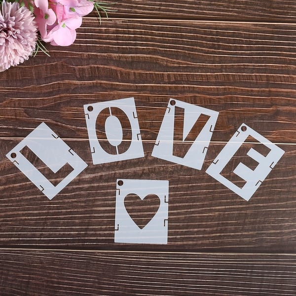 1 Inch Letter Number Stencils Alphabet Templates Set with Ring 1.5"W ...