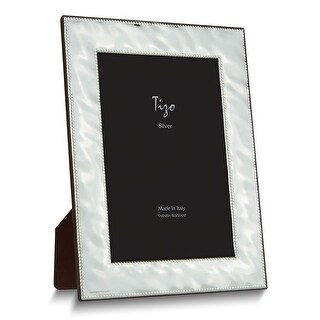 Curata Silver-Plated Hammered Double Bead 8x10 Frame - Bed Bath ...
