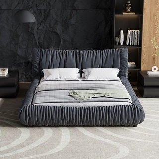 Elegant & Simple King Size Luxury Upholstered Platform Bed suitable for ...