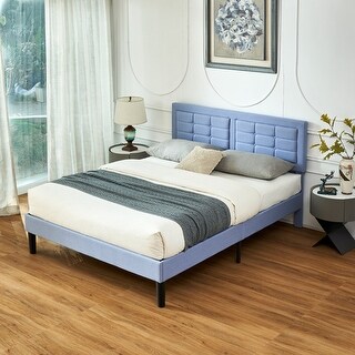 Strong Frame and Wooden Slats Support Bedframe，Platform Bed Frame with ...