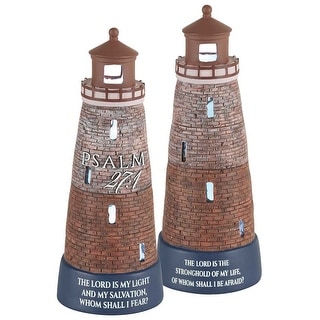 8.5" LED Battery Operated Lighthouse Religious Resin Figurine - Bed ...