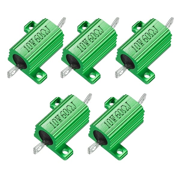 Aluminum Case Resistor 10W 60 Ohm Green Wirewound for LED with Rod Post ...