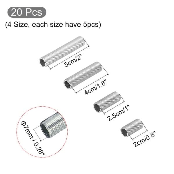 140pcs Lamp Pipe Kit with Lock Nuts Washers 1/8IP Thread Fasteners ...