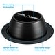 12 Pack Ceiling Can Light Trim for 6" Recessed Can, Full Metal Baffle ...
