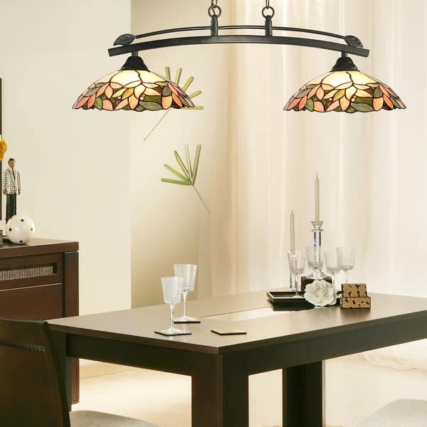 Argento 2-Light Tiffany Island Fixture - Bed Bath & Beyond - 32646854