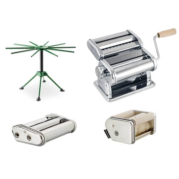 Fantes Pasta Making Machine with 2 Attachments and Collapsible Drying ...