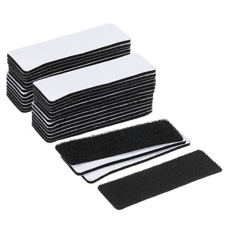 Hook and Loop Tapes Nylon Self Adhesive 30mm x 100mm Black for Home 30 ...