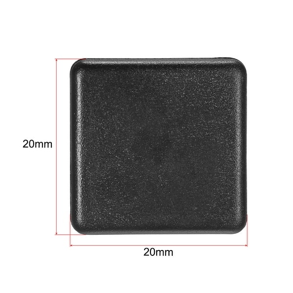Standard Plastic Square Aluminum Extrusion End Cap Black 20x20mm 10pcs ...