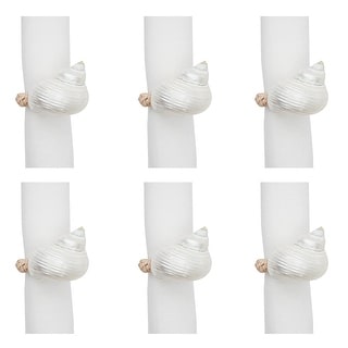 Turbo Shell White Napkin Ring Set of 6 - Bed Bath & Beyond - 37908284