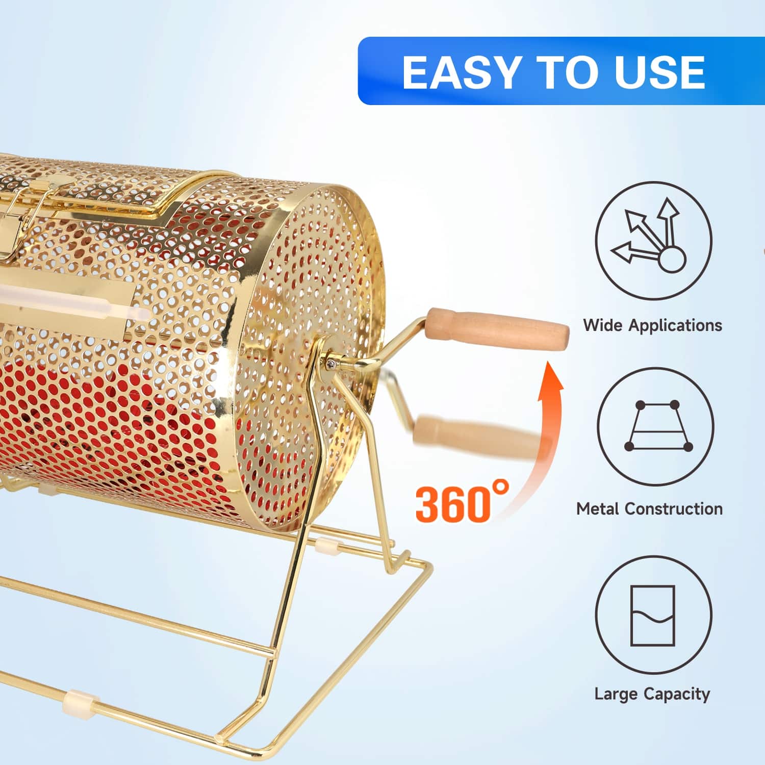 GSE™ Medium Brass Raffle Ticket Drum - Holds 5,000 Tickets or 200 Ping ...