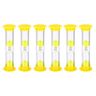 1 Minute Sand Timer, 6Pcs Small Sandy Clock, Count Down Sand Glass ...