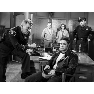 Marlon Brando Movie Scene with Man Interrogated by a Police Officer ...