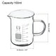 100ml Glass Beaker with Handle, 3.3 Borosilicate Graduated Lab ...