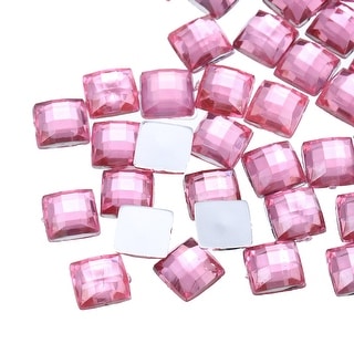Flat Back Acrylic Square Gems Rhinestones Square Acrylic Diamond Gems ...