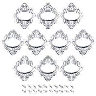 Metal Label Holders, 56x66mm Name Card Tag Frames for File Drawer ...