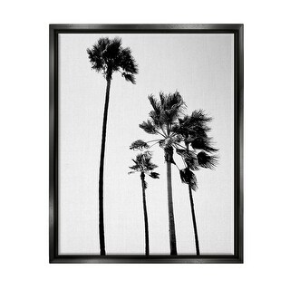 Stupell Looming Palm Trees Clear Summer Sky Photography Floater Frame ...