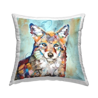 Stupell Kaleidoscopic Fox Animal Portrait Printed Throw Pillow Design ...