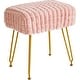 Rectangular Footrest Stool, Velvet Dressing Table Seat, Golden Legs ...