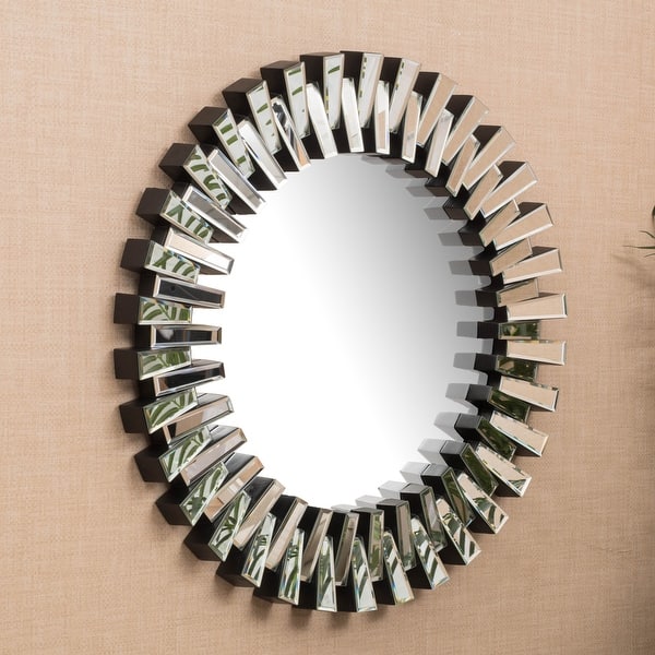 Elaina Circular Wall Mirror by Christopher Knight Home - Clear - N/A ...