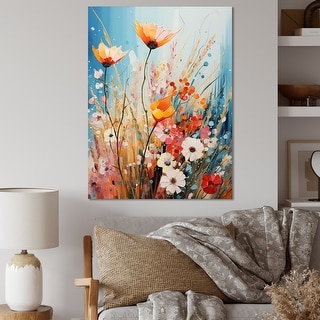 Designart "Garden Delights Wild Expression Blooms I" Plants Wall Art ...