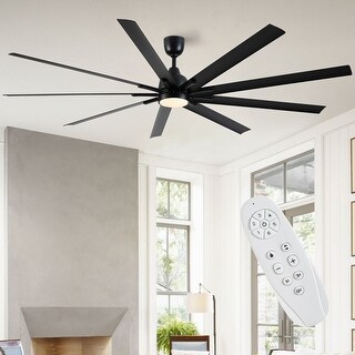 Cusp Barn 84" Super Large Ceiling Fan with LED Light,Remote,Black ...