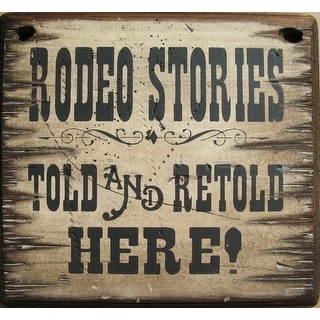 Cowboy Signs Wood Wall Hanging Western Rodeo Stories White Brown - Bed ...