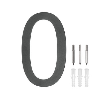6 Inch Floating House Numbers, Modern House with Nail Kit Black - Bed ...