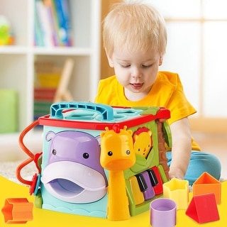 Learning Shape Cognition Hexahedral Box Toy Infant Building Block Gift ...