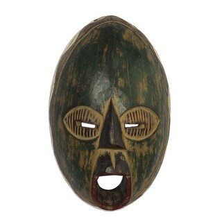Novica Handmade Rustic Obua African Wood Mask - Bed Bath & Beyond ...