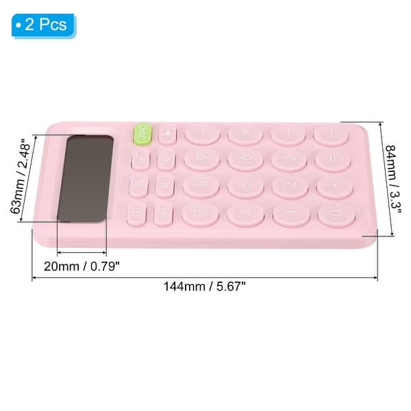Desk Basic Cute Calculator 2pcs Calculators Battery Powered 12 Digit ...
