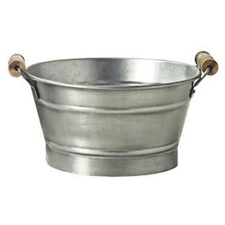 Galvanized Titanium Look Finish With Handles Bucket - Bed Bath & Beyond ...