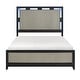 Contemporary Charcoal Gray Finish Bed Integrated LED Backlighting Solid ...