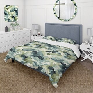 Designart "Zen Retreat Serene Camouflage II" Modern Bedding Covert Cet ...