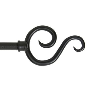 Kenney® Scroll Hook 5/8" Standard Decorative Window Curtain Rod, 28-48 ...