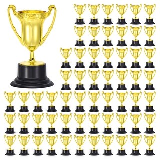 60Pcs Mini Gold Trophies Award Cups Plastic 3.3Inch Small Sports Trophy ...