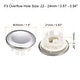 21mm Sink Trim Overflow Cover Ring Double Layer Metal Hole Insert in ...