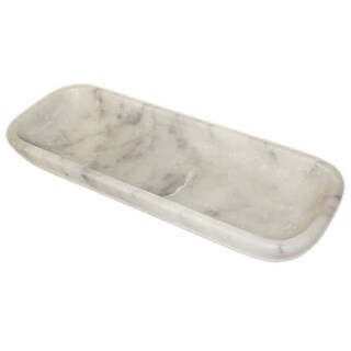 White Marble Organic Shaped Rectangular Bowl - Bed Bath & Beyond - 40940083
