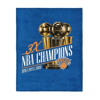New York Knicks 2026 NBA Champions Silk Touch Throw Blanket - Bed Bath ...