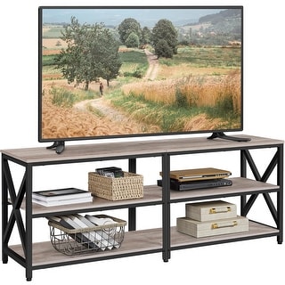 TV Stand 70 Inch, Media Entertainment Center with 3-Tier Storage ...