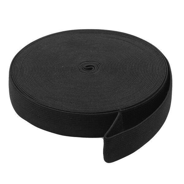 Household 12M Length Stretchy Elastic Band Roll Black 24mm Wide - Bed ...