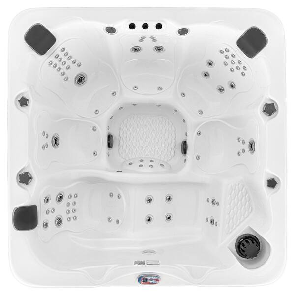 6-Person 100-Jet Premium Acrylic Lounger Spa Standard Hot Tub with ...