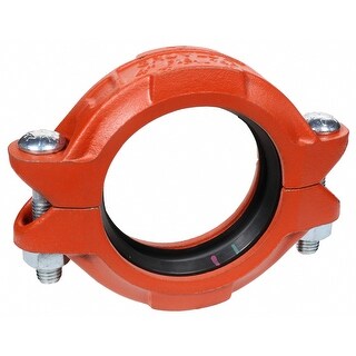 Flexible Coupling: Ductile Iron, 8 in x 8 in Fitting Pipe Size, Grooved ...