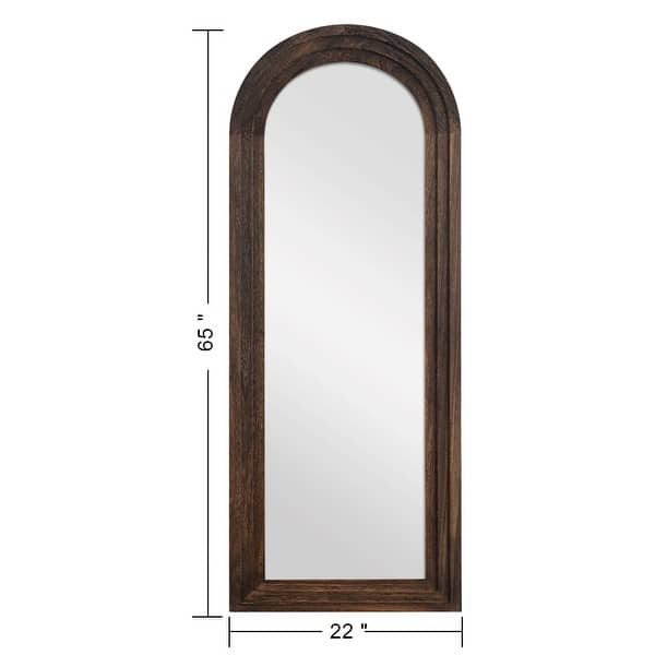 Dovelina Rustic Arched Distressed Wood Mirror Full-length Floor Mirror ...