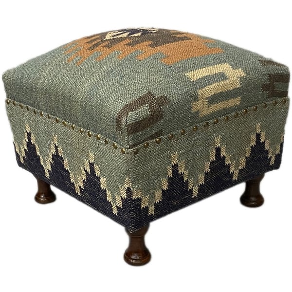 HERAT ORIENTAL Handmade Wool & Jute Stool - Bed Bath & Beyond - 35905863