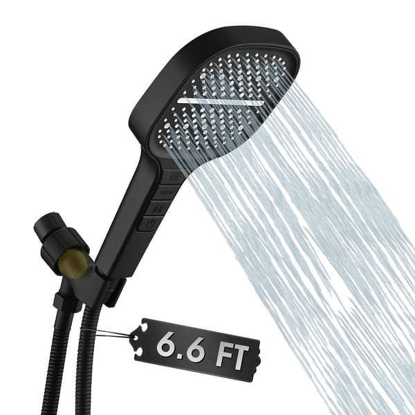 8 Setting Spray Square Handheld Shower Head with Upgrade Piano-Key ...