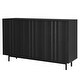 Wave Pattern Sideboard Storage Cabinet with 2 Doors and 2 Drawers ...