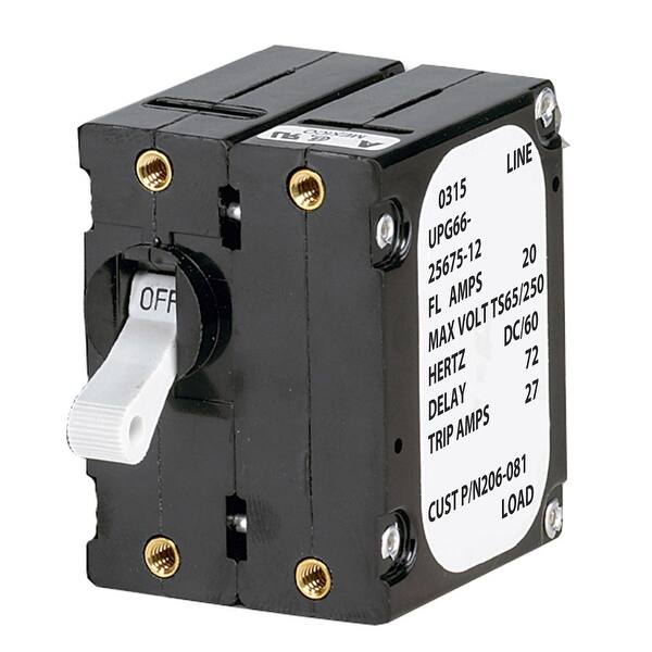 Paneltronics 'A' Frame Magnetic Circuit Breaker - 50 Amps - Double Pole ...