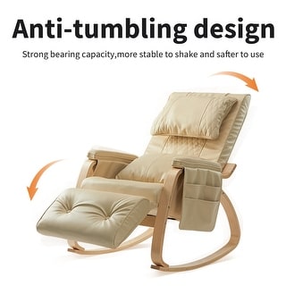 Massage Comfortable Relax Rocking Chair Cream White - Bed Bath & Beyond ...